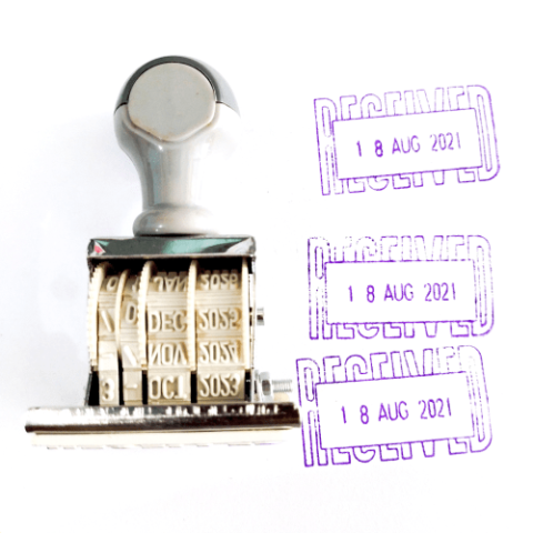 “RECEIVED with DATE” RUBBER STAMP WITH DATE YEAR WHEEL (up to 2027 ...